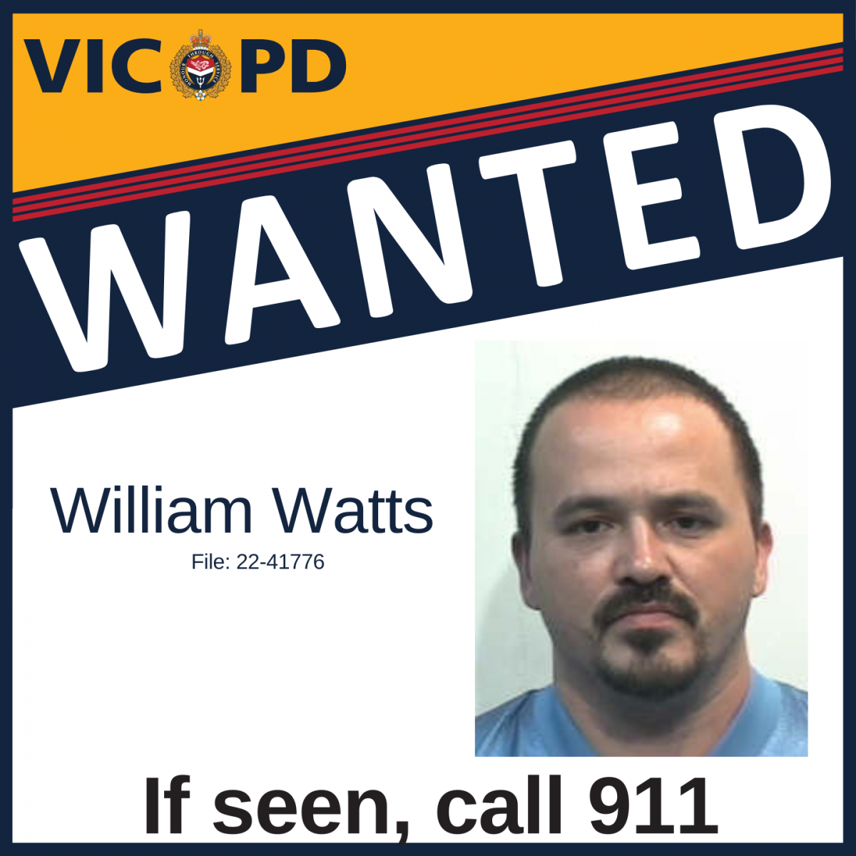 Have You Seen Wanted Man William Watts? - VicPD.ca
